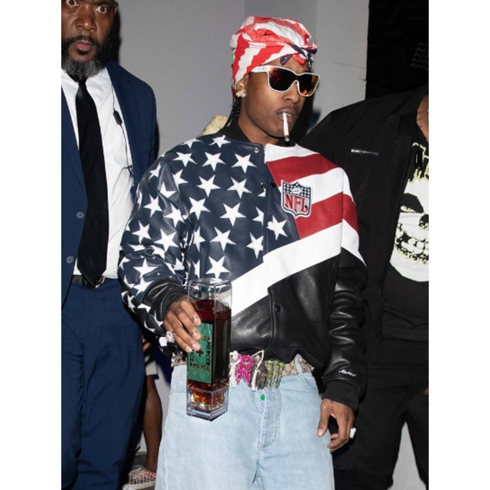 Super Bowl Asap Rocky Jacket - Asap Rocky Leather Jacket — Cosplay Street
