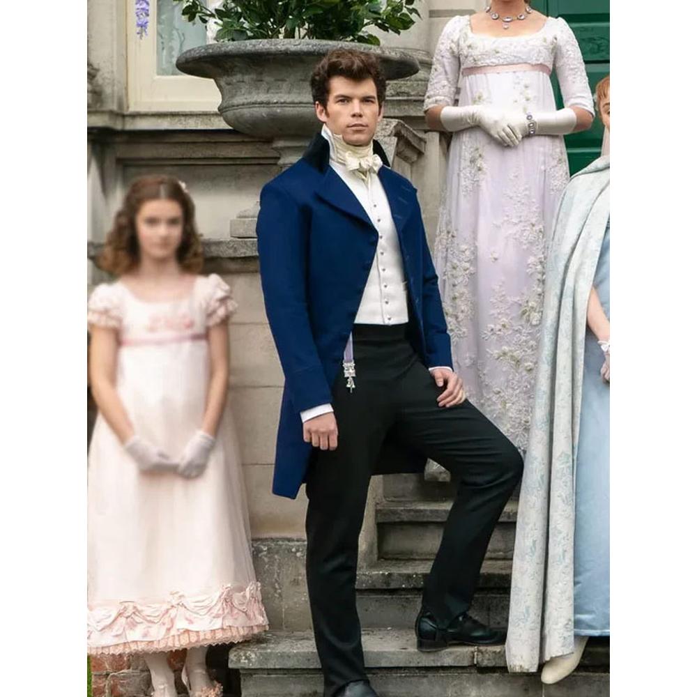 Colin Bridgerton Blue Coat - Luke Newton Blue Coat — Cosplay Street