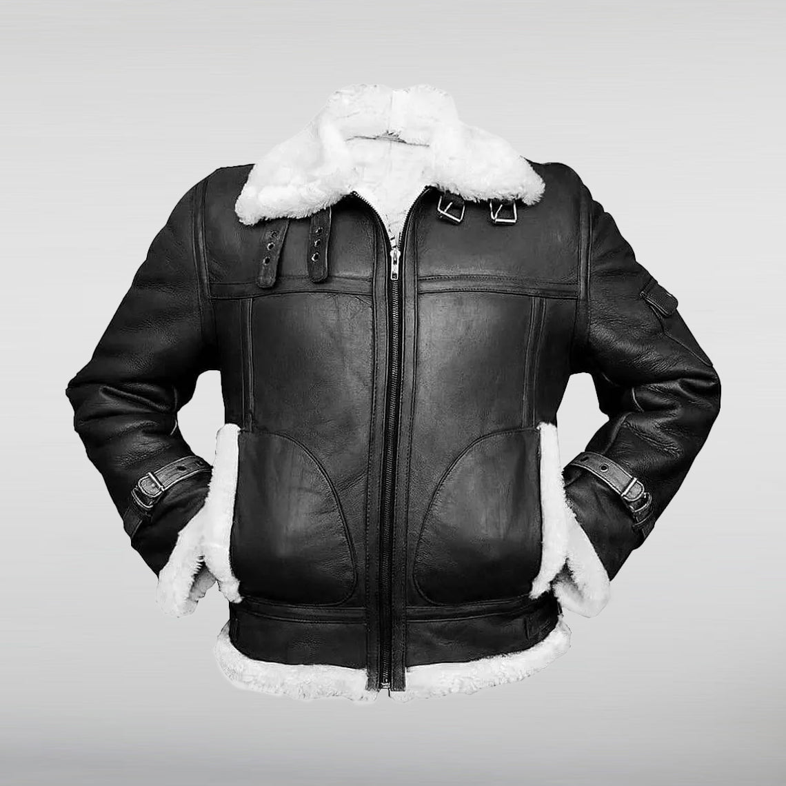 RAF B3 Aviator Black Jacket — Cosplay Street