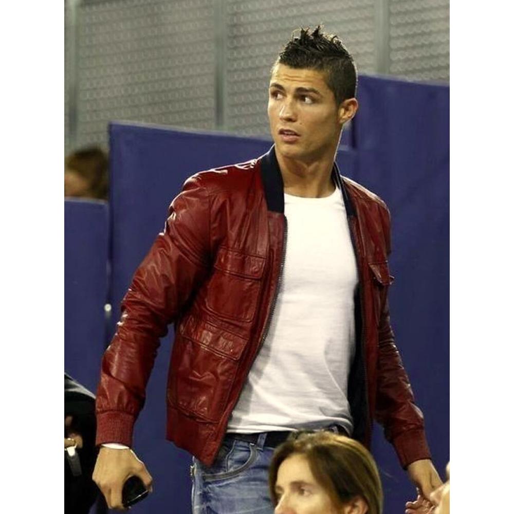 Cristiano Ronaldo Red Jacket - Cristiano Ronaldo Leather Jacket ...
