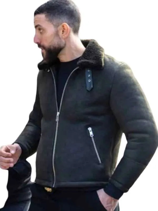 FBI Tv Series Omar Leather Shearling Jacket — Cosplay Street