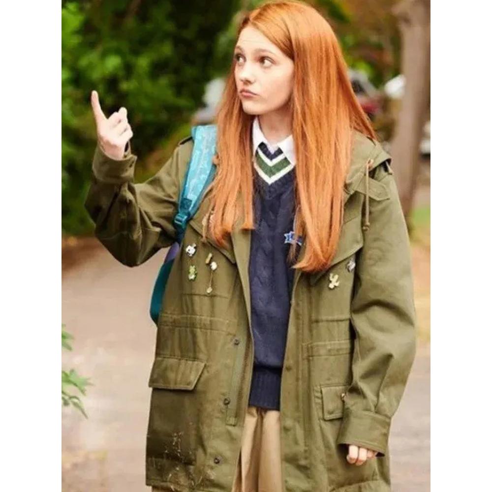 Emily Carey Green Hooded Jacket - Emily Carey Green Jacket — Cosplay Street