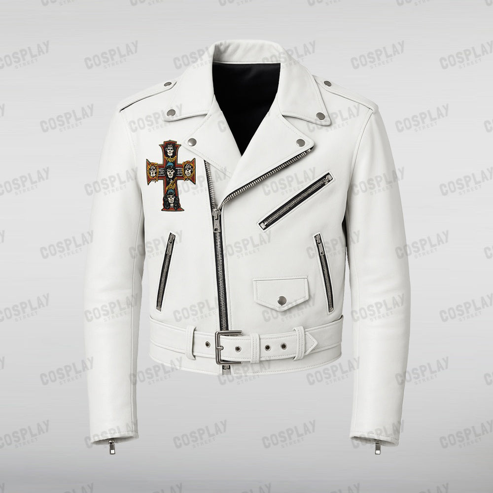 Guns N Roses White Leather Jacket — Cosplay Street