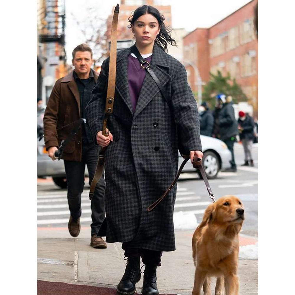 Hailee Steinfeld Black Trench Coat - Kate Bishop Trench Coat — Cosplay ...