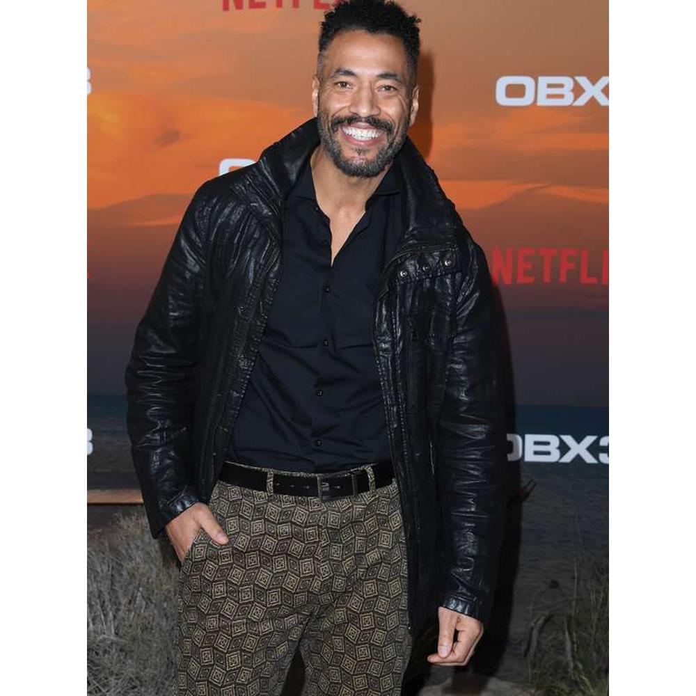 Marland Burke Black Leather Jacket - Outer Banks Leather Jacket ...