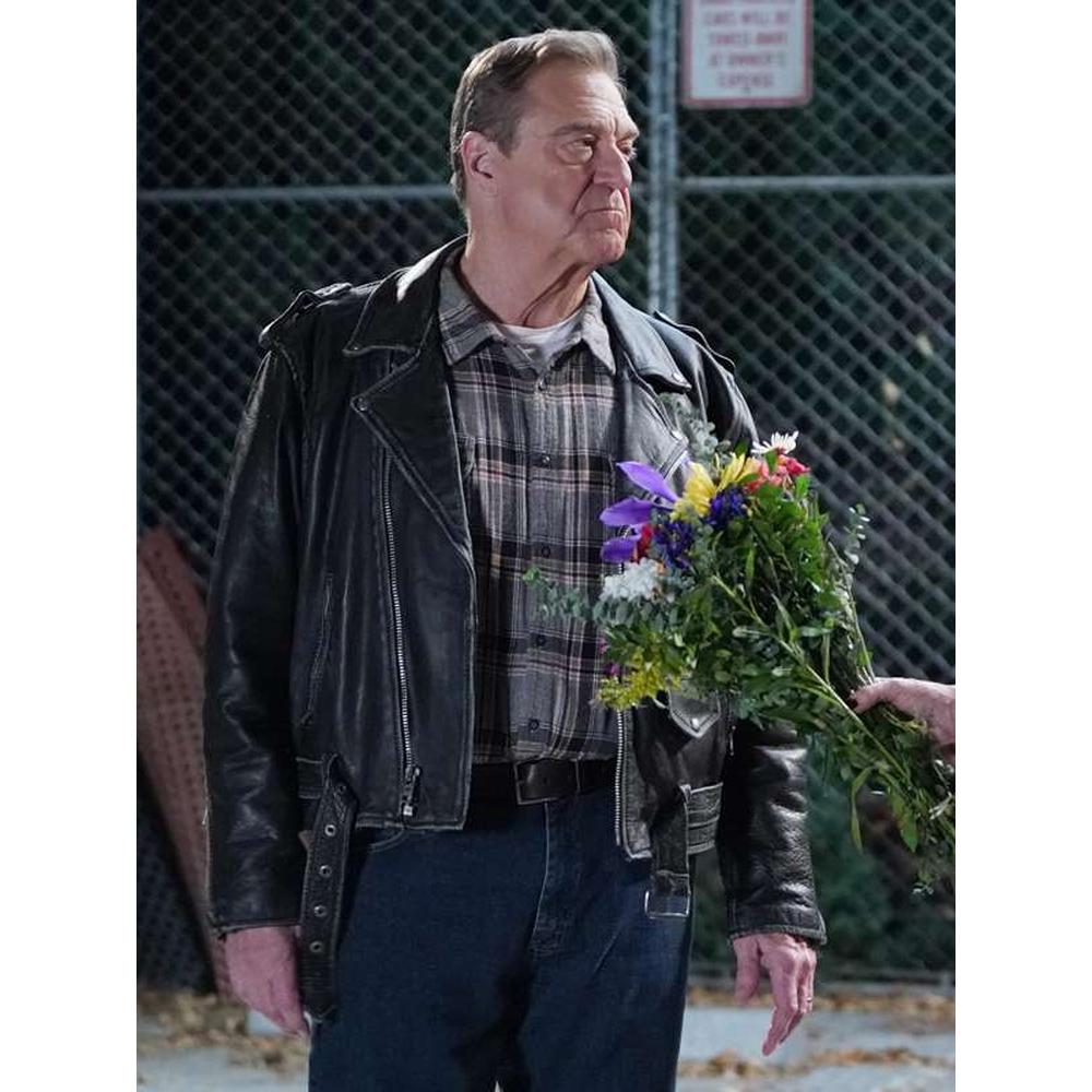 The Conners Dan Conner Actor Black Biker Leather Jacket — Cosplay Street