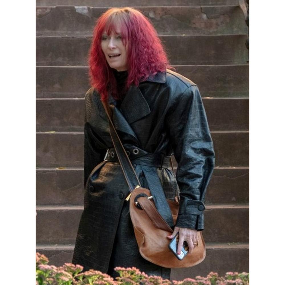 Tilda Swinton Coat - Tilda Swinton Black Leather Coat — Cosplay Street