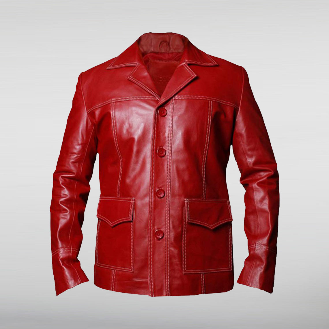 Tyler Durden Red Leather Jacket - Fight Club Red Leather Jacket ...