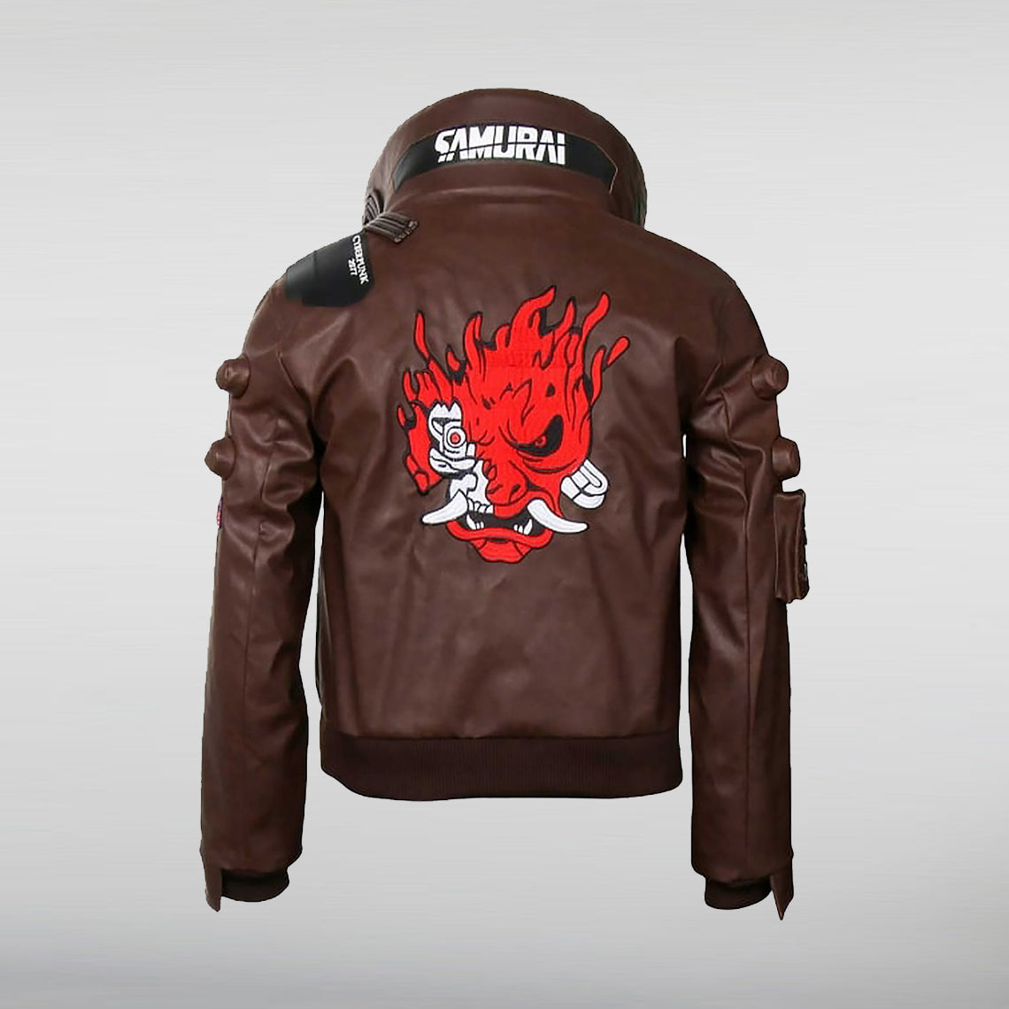Cyberpunk Brown Leather Jacket - Cyberpunk 2077 Jacket — Cosplay Street