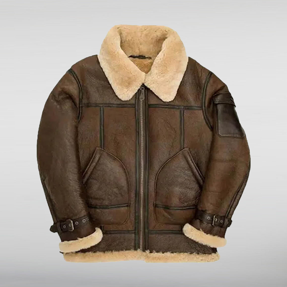 Men RAF B3 Aviator Leather Jacket — Cosplay Street